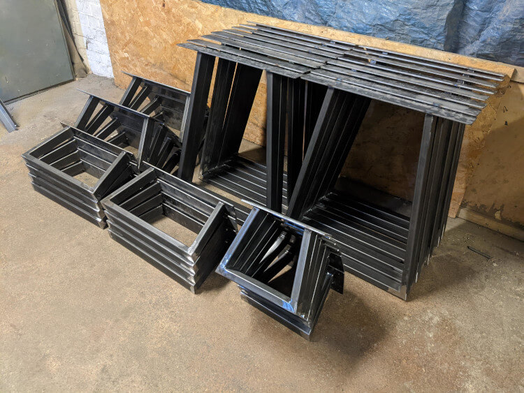 Box Section Table Legs - Glaves Fabricated Limited